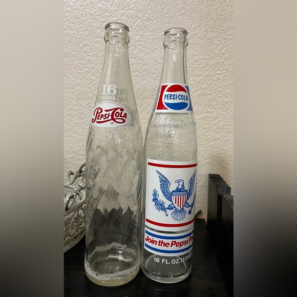 Pepsi | Dining | Vintage Pepsi Cola Glass Bottles | Poshmark